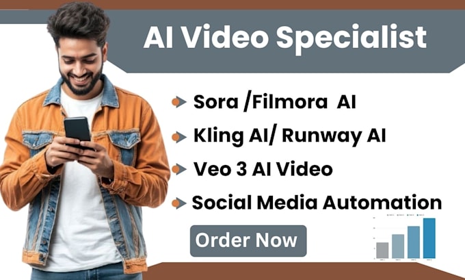 Generate stunning ai videos with runway, kling, sora, veo3 and filmora editing by Crm_alex | Fiverr