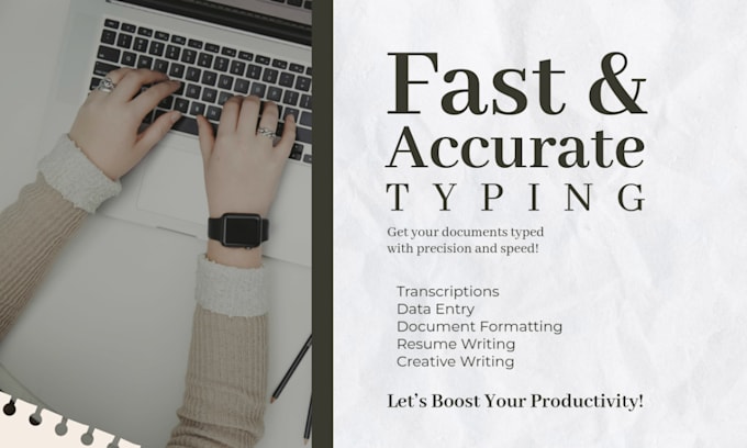Fast and accurate typing and writing work by Typingwithsaad | Fiverr