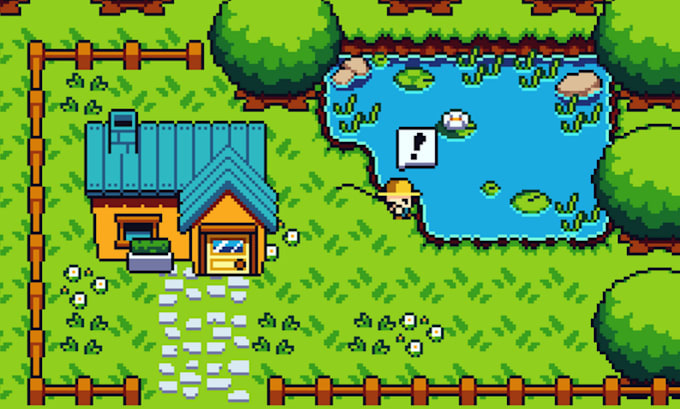 Do top down pixel art tile map tileset sprite sheet rpg game map character asset by Evelynlightt ...