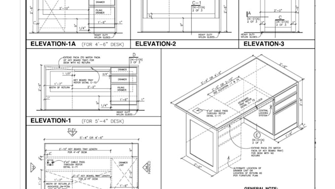 Create precise millwork, furniture and kitchen shop drawings in autocad ...