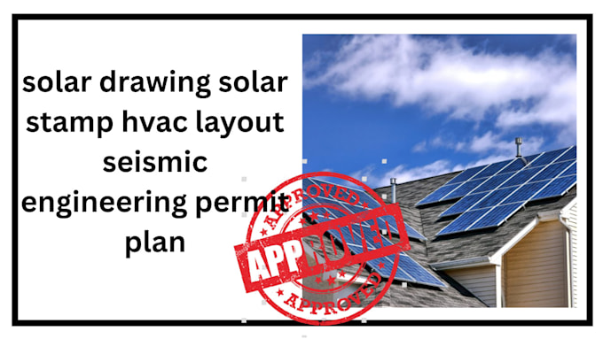 Solar drawing solar stamp hvac layout seismic engineering permit plan ...