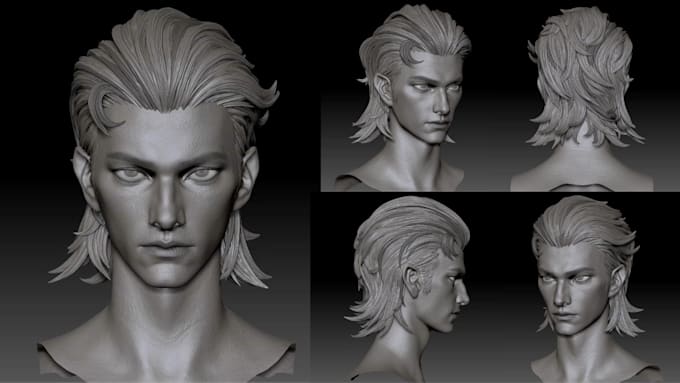 Sculpt realistic 3d head model in zbrush 3d bust design stl file for 3d ...