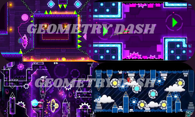 Design geometry dash thumbnail deco level layout texture pack play test ...