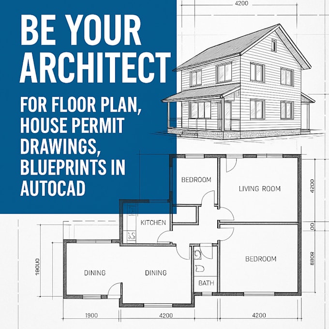 Be your architect for floor plan, house permit drawings, blueprints in ...
