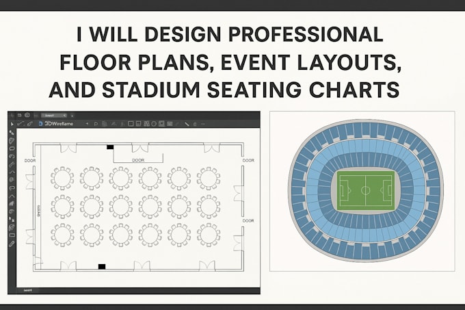 Design professional floor plans, event layouts, stadium seating charts ...