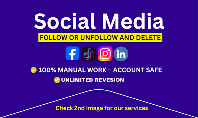 Manually follow, unfollow, and delete posts to clean up your social ...