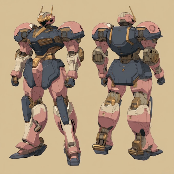 Draw mecha robot character sheet design by Lorenrtado82 | Fiverr