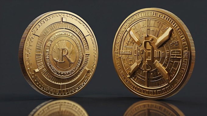 3d coin model 3d coin 3d printing 3d bas relief 3d design 3d spinning ...