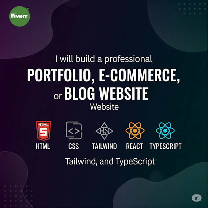 Create a portfolio ecommerce or blog website using react typescript by Gulab9 | Fiverr