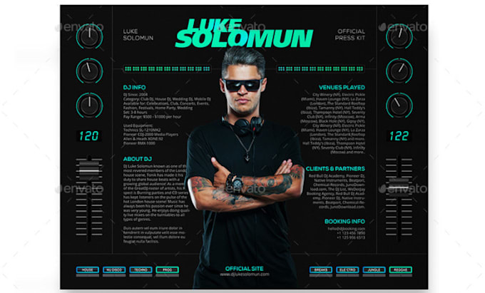 Design one sheet, press kit, media kit, epk for a brand, blog, or influencer by John_press5346 ...