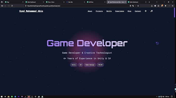 Create a stunning 3d portfolio website using threejs and html by Blacknwhite918 | Fiverr