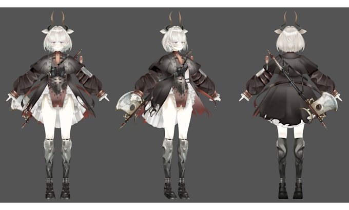 3d model 3d vtuber model streaming avatar vrm model vtuber rig animaze ...