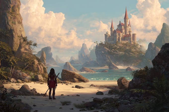 Create fantasy environment concept art forlandscapes by Shirapalumbo ...