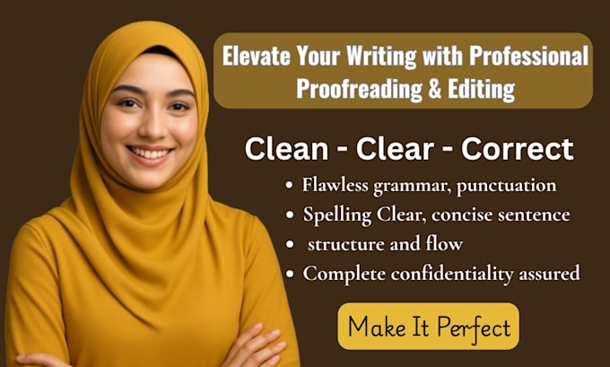 Proofread and edit grammar, punctuation and sentence structure by Zaylee__q | Fiverr