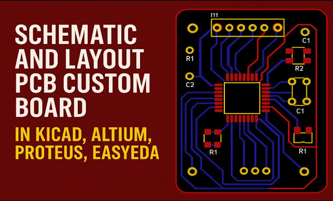 Design schematic and layout pcb custom board in kicard altium proteus ...