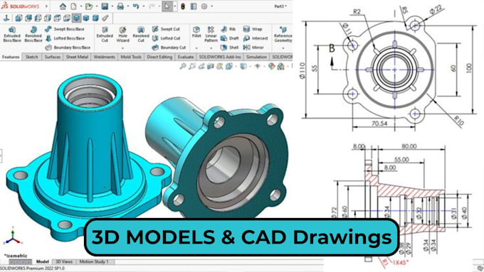 Create industrial concepts, cad drawings and 3d models for product ...