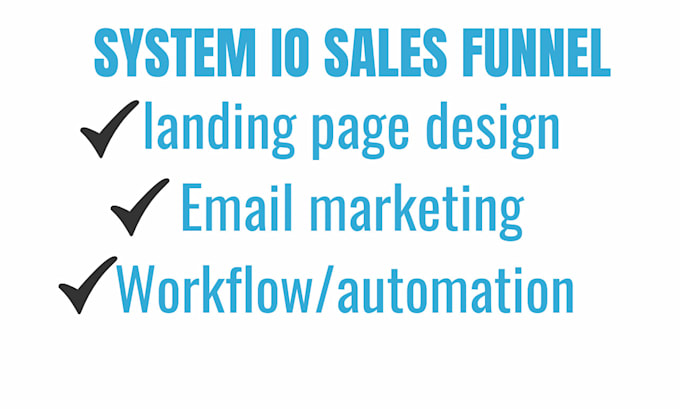 Create system io landing page design, gohighlevel, mailchimp email ...