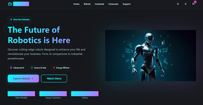 Build a responsive landing page using html css java script by Vaibhavragha530 | Fiverr