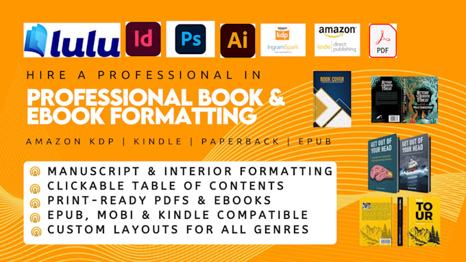 Do book formatting and layout design for print and ebook cover design amazon kdp by Vacation ...