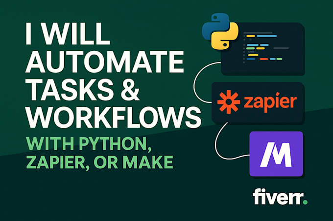 Automate tasks and workflows using python, zapier or make by Hoistingprogram | Fiverr