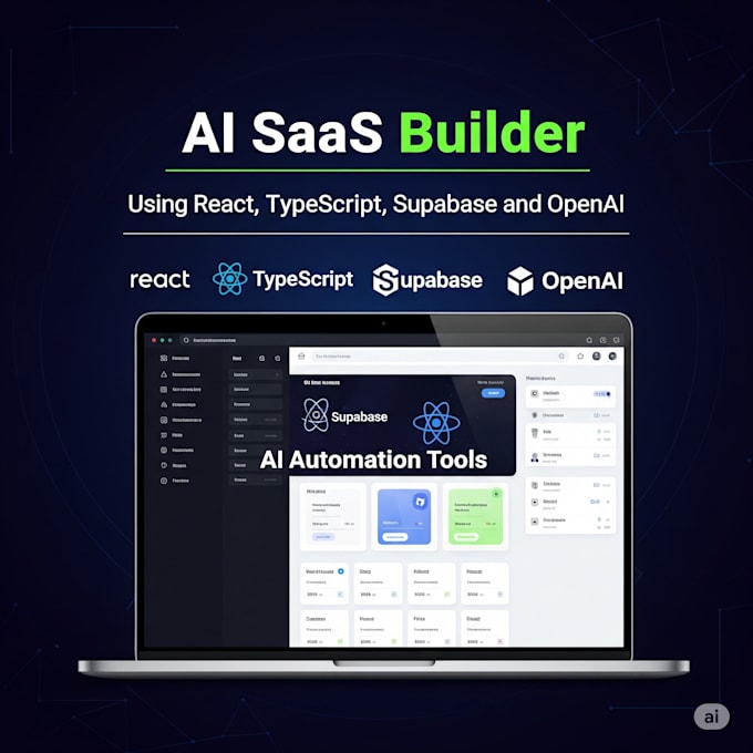 Construir herramientas saas de ia usando react, typescript, supabase y openai