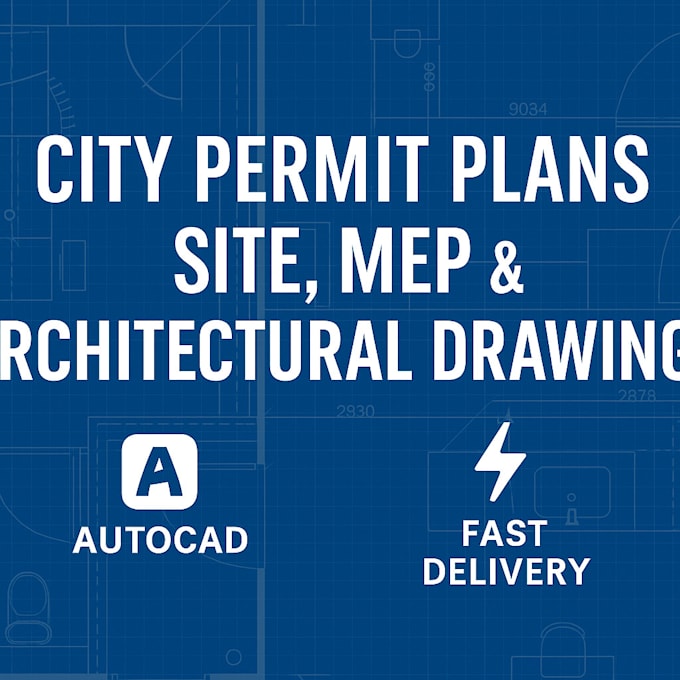 Site plans, mep, and house blueprints for city permit applications by ...