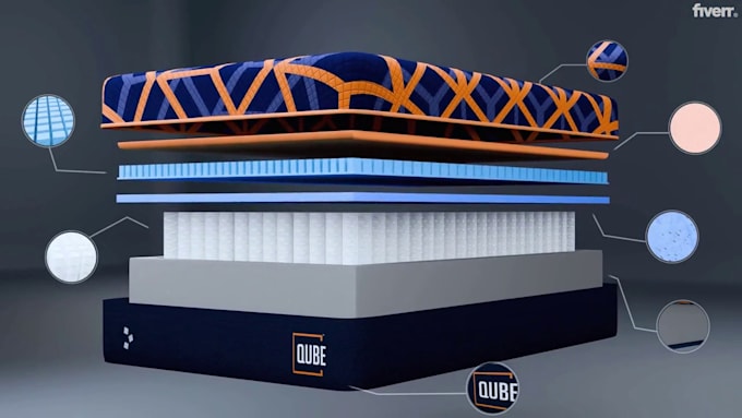 3d mattress animation video 3d bed animation 3d bed model 3d product ...