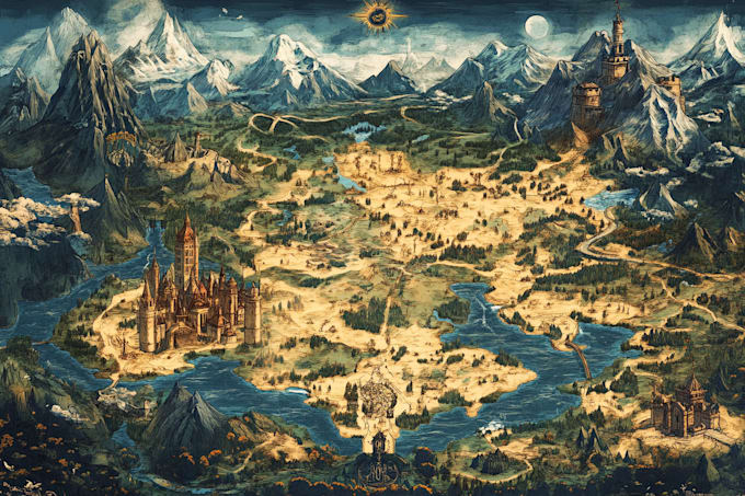 Create a high quality fantasy map or dnd style by Amosaddad8 | Fiverr