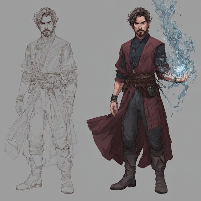 Draw your dnd character art by Wallaroon | Fiverr