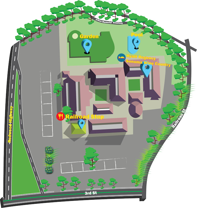 Create custom vector maps and festival maps in illustrator by Gdmates ...