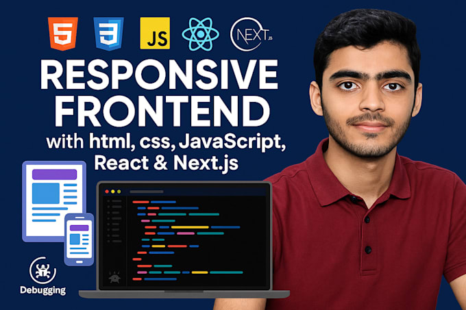 Develop responsive frontend using html, css, javascript, react, nextjs by Uicodecraft | Fiverr