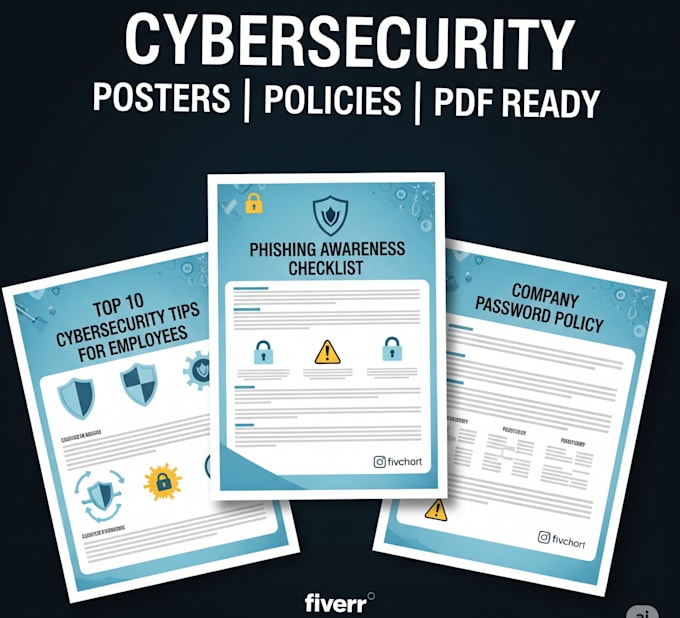 Design cybersecurity awareness posters, checklists, and policies by ...