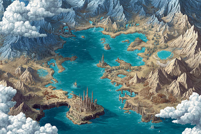 Fantasyretro and vintage maps for board games by Frankiepersaud | Fiverr