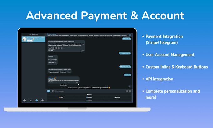 Develop a custom python telegram bot for you by Imluuu | Fiverr