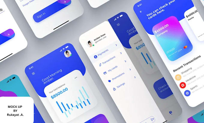 Design ui ux for wallet, fintech, neobank app using figma by Rukayat__a ...