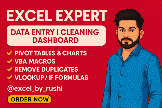 Do Excel Data Entry Cleaning Pivot Charts Formatting By Excelby