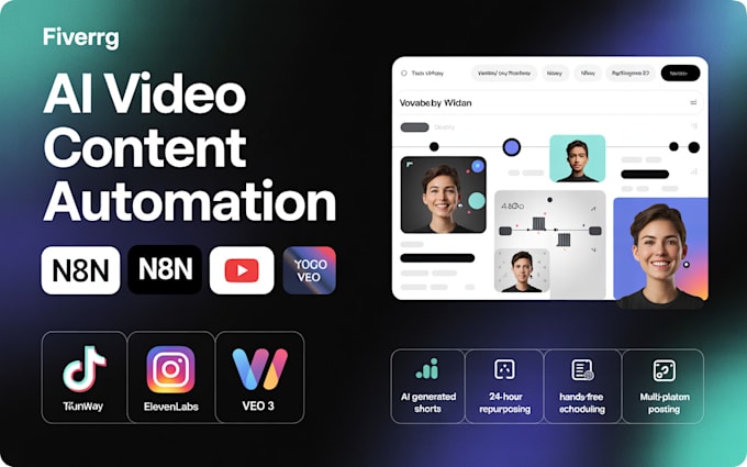 Ai video, content automation with make com, n8n ai agent, runway, elevenlabs by Adeyonugenesis0 ...