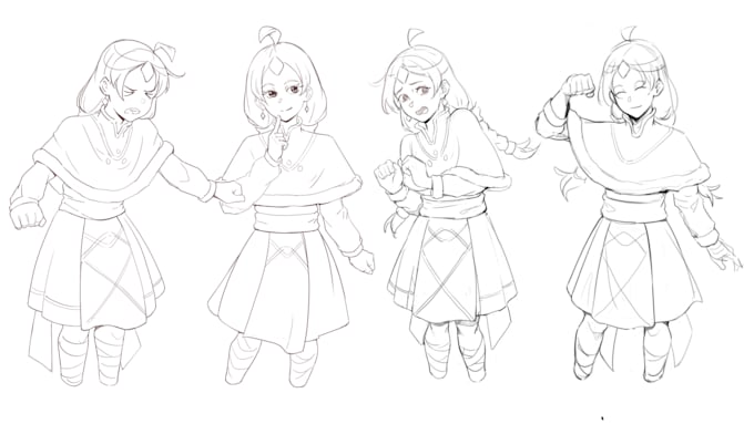 Draw your vn character sprites by Syarifdraws | Fiverr