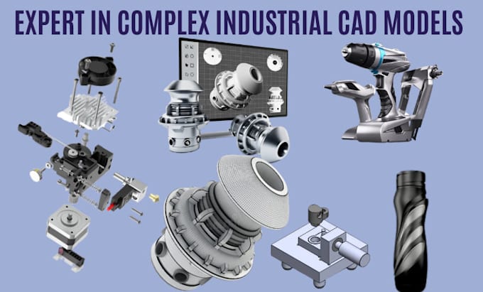 Design complex industrial 3d cad models ready for cnc, molding, and 3d ...