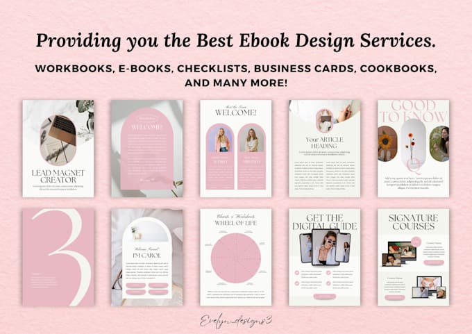 Design ebook, workbook, book layout and canva templates by Evelyn ...