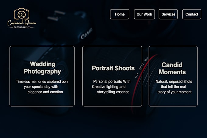 Design a professional photography protfolio website by Janvijoshi15 | Fiverr