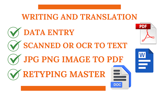 Convert pdf to word documents from jpg png and scanned images using ocr by Mdsaym211 | Fiverr