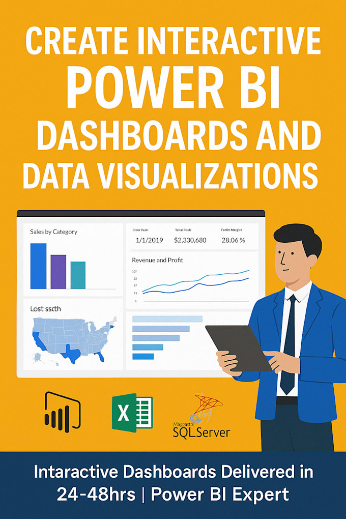 Create interactive power bi dashboards and data visualization by Jesus ...
