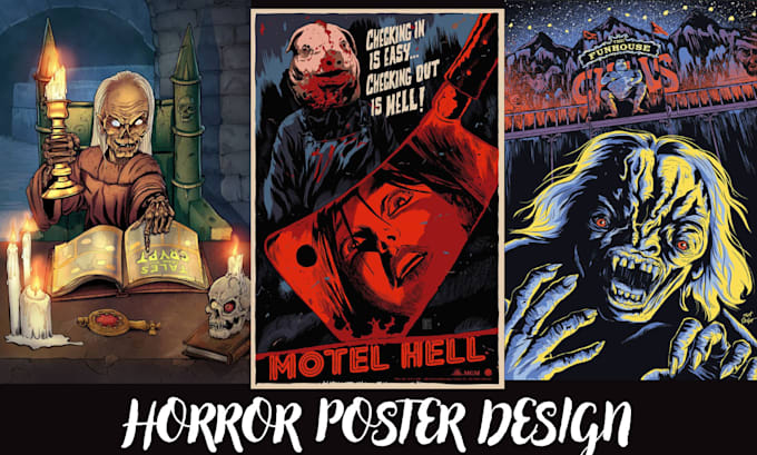 Do 80s 70s horror movie poster creepy dark art gore music album cover ...