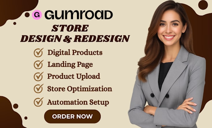 Design gumroad store design seo landing page and product listing by Ella_designs5 | Fiverr