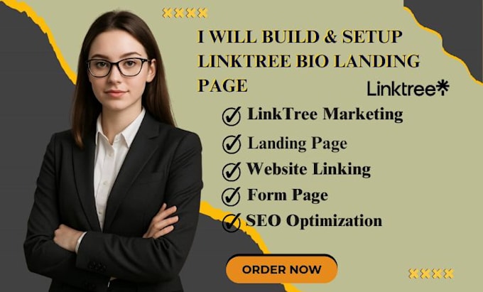 Design a custom linktree bio link landing page by Layla_p1 | Fiverr