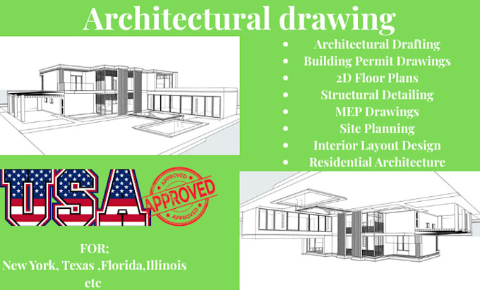 Draw stamp architectural engineering drawings for city permit approval ...