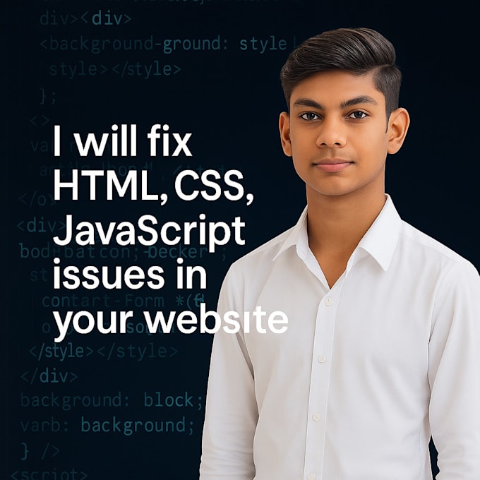 Fix html css js and frontend issues on your website by Web_dev_by_sam | Fiverr