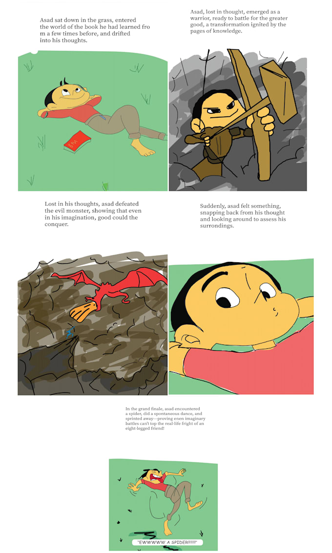Draw comic book page, cover, illustration by Umarfarooq2025 | Fiverr