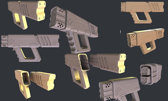 Sculpt fix 3d cosplay weapons 3d gun props model 3d sword game asset in ...